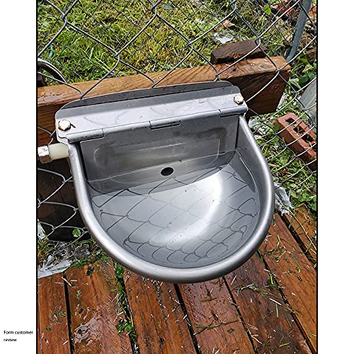 Automatic Cow Drinking Water Bowl,304 Stainless Steel Animal Waterer Bowl for Horse,Goat,Pig,Dog, with 1/2 Float Valve