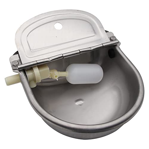 Automatic Cow Drinking Water Bowl,304 Stainless Steel Animal Waterer Bowl for Horse,Goat,Pig,Dog, with 1/2 Float Valve