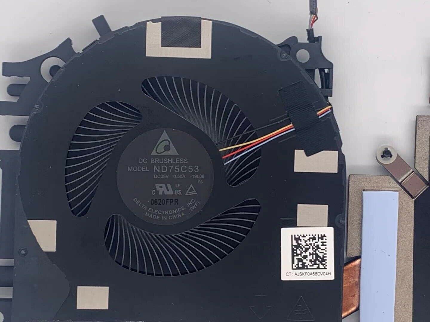 HK-Part Fan for HP ZBook Fury 15 G7 15.6" Dual Cooling Fan with Heatsink P/N M17046-001