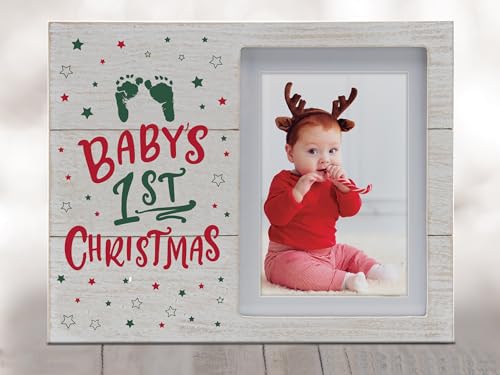 FINE PHOTO GIFTS Baby's First Christmas 4" x 6" or 5" x 7" Wood Picture Frame