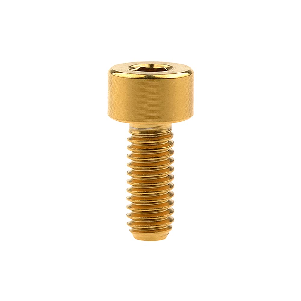 Wanyifa Titanium Cap Allen Socket Head Bolts M4 10 12 15mm Screw Pack of 4 (M4x10mm, Gold)
