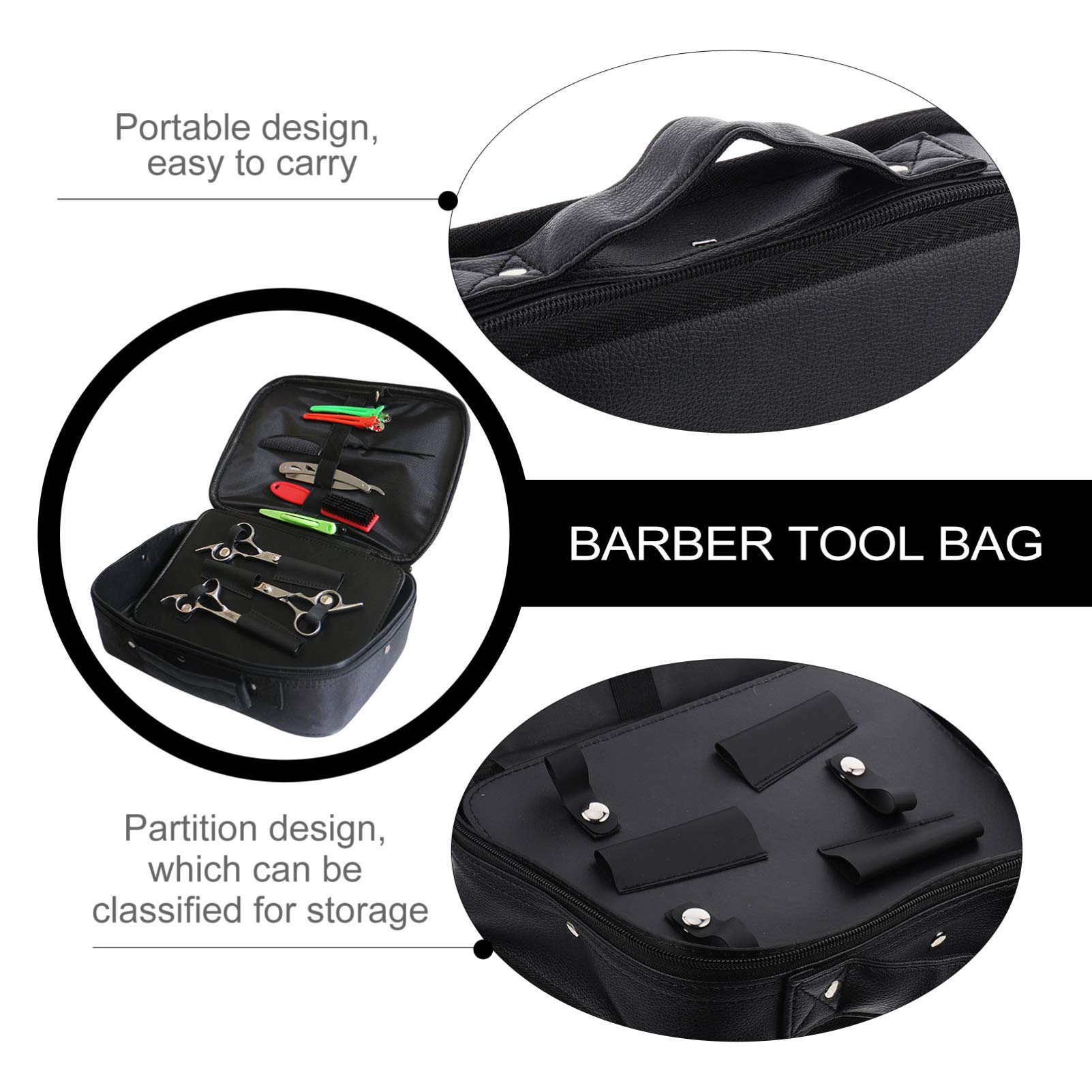 Barber Tool Bag, Hair Clipper Bag Cutting Scissors Storage Bag Shaving Kits Haircut Accessories Organizer Bag for Women Men