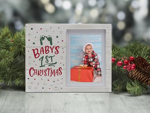 FINE PHOTO GIFTS Baby's First Christmas 4" x 6" or 5" x 7" Wood Picture Frame