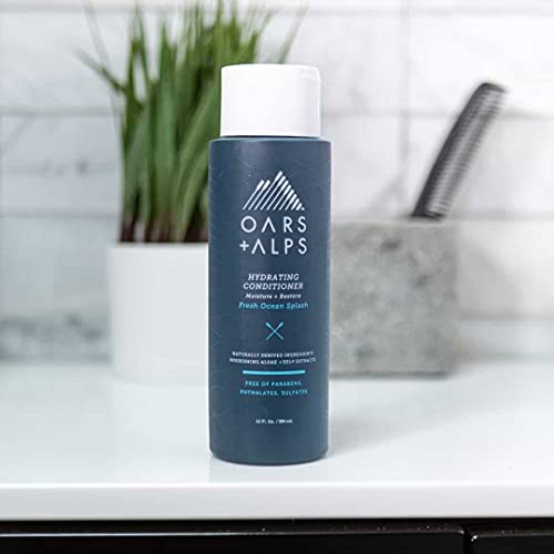 Oars + Alps Men's Sulfate Free Hair Conditioner, Infused with Kelp and Algae Extracts, Fresh Ocean Splash, 12 Fl Oz