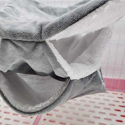 Oncpcare Small Pet Cage Hammock, Triple-Layer Sugar Glider Hammock, Hamster Cage Accessories Bedding Cozy Small Animals Bed for Chinchilla Parrot Sugar Glider Ferrets Rat Hamster Rat Playing Sleeping