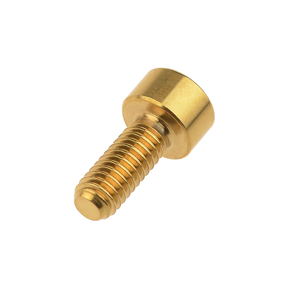 Wanyifa Titanium Cap Allen Socket Head Bolts M4 10 12 15mm Screw Pack of 4 (M4x10mm, Gold)