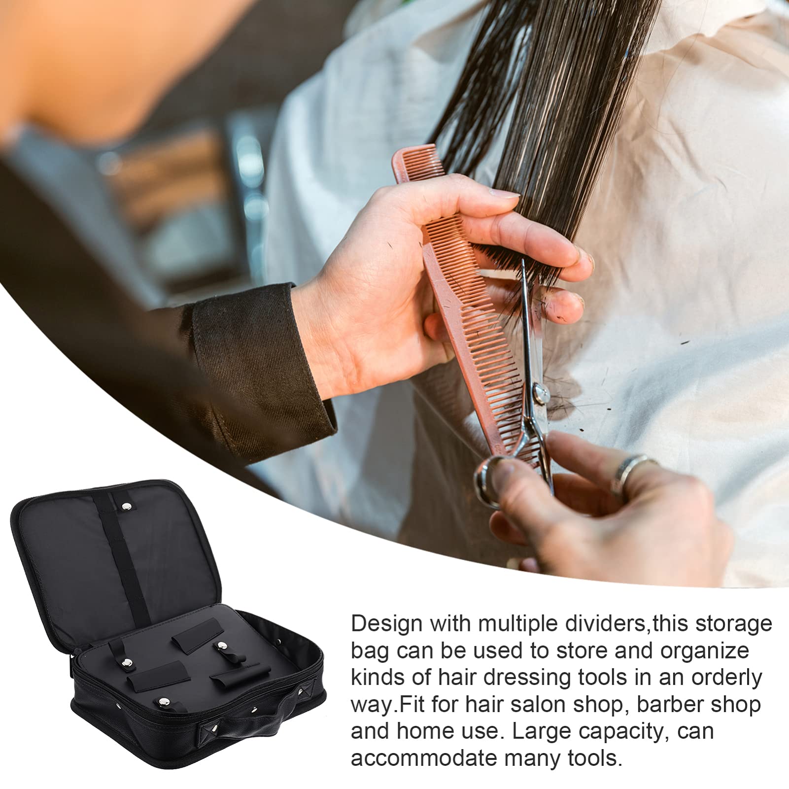 Barber Tool Bag, Hair Clipper Bag Cutting Scissors Storage Bag Shaving Kits Haircut Accessories Organizer Bag for Women Men