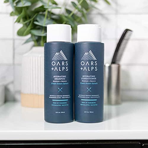 Oars + Alps Men's Sulfate Free Hair Conditioner, Infused with Kelp and Algae Extracts, Fresh Ocean Splash, 12 Fl Oz