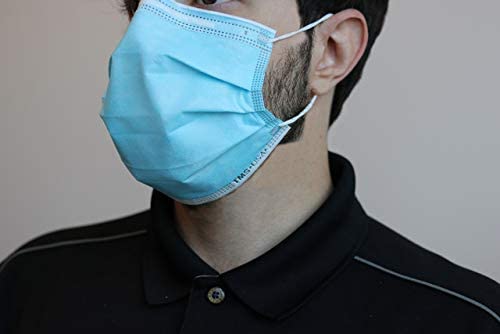 TMS Consumer Series 3-Layer Face Mask, F3502 Tested 96%, Disposable, Single-Use, 50-Count, Made in USA, Breathable, Soft, Hypoallergenic, Premium Meltblown, Latex-free