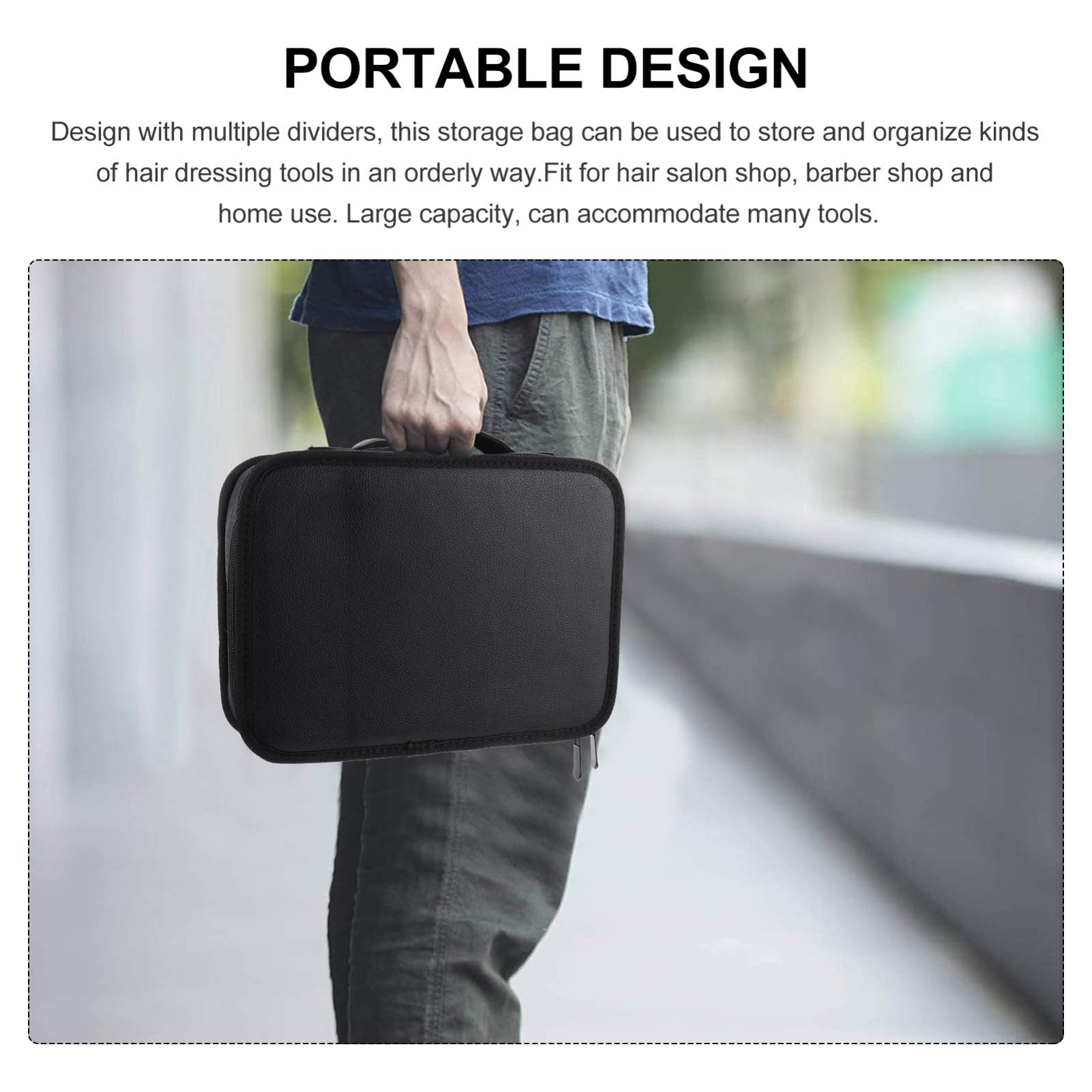 Barber Tool Bag, Hair Clipper Bag Cutting Scissors Storage Bag Shaving Kits Haircut Accessories Organizer Bag for Women Men