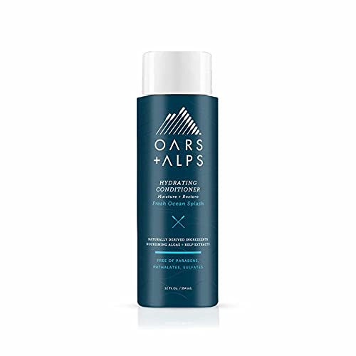 Oars + Alps Men's Sulfate Free Hair Conditioner, Infused with Kelp and Algae Extracts, Fresh Ocean Splash, 12 Fl Oz
