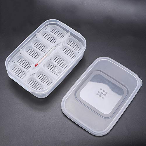 Valentine's Day PresentAndraw Durable Transparent Reptile Incubation Box, Plastic Lizards Breeding Incubator Tray Reptiles Eggs Incubator, Other Reptiles Lizard for Hatching Gecko