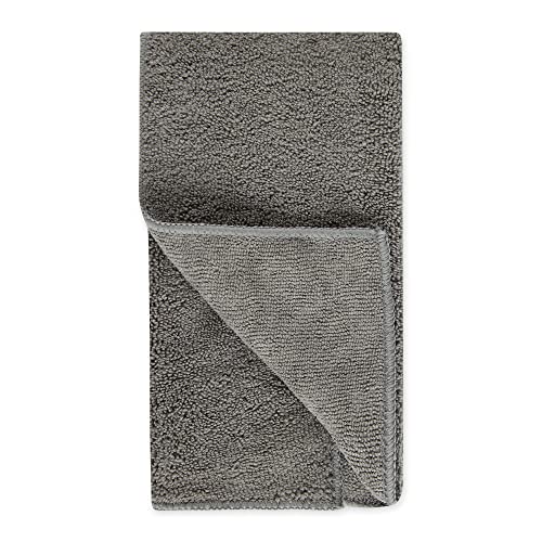 Bone Dry Pet Grooming Towel Collection Embroidered Absorbent Microfiber Drying Set, 15x30, Gray, 3 Count