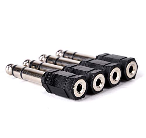 8Pcs 6.35mm Male to 3.5mm Female Plug Stereo Adapter 1/4 inch Stereo Male Plug to (1/8 Inch) Female Stereo Audio Headphone Jack Adapters Socket Mini Jack Adaptor