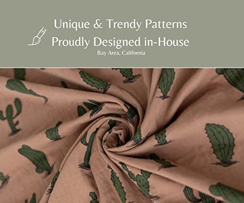 Leyl&Ari Muslin Swaddle Blanket 100% Organic Cotton Lightweight Receiving Wrap for Infant & Newborn (Cactus, 47X47)