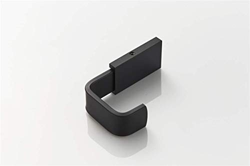 Flybath Coat Hook Brass Robe Towel Hooks Contemporary Style Matte Black Finish Wall Mounted - 6 Pack