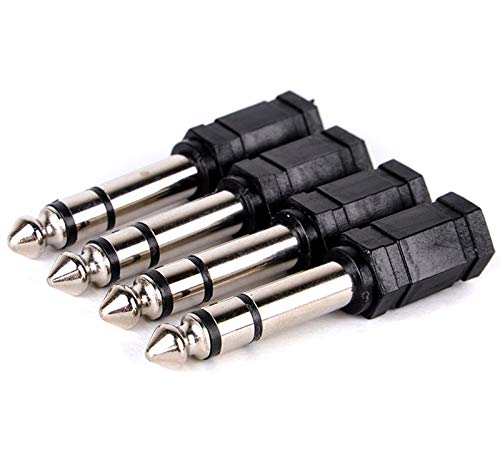 8Pcs 6.35mm Male to 3.5mm Female Plug Stereo Adapter 1/4 inch Stereo Male Plug to (1/8 Inch) Female Stereo Audio Headphone Jack Adapters Socket Mini Jack Adaptor