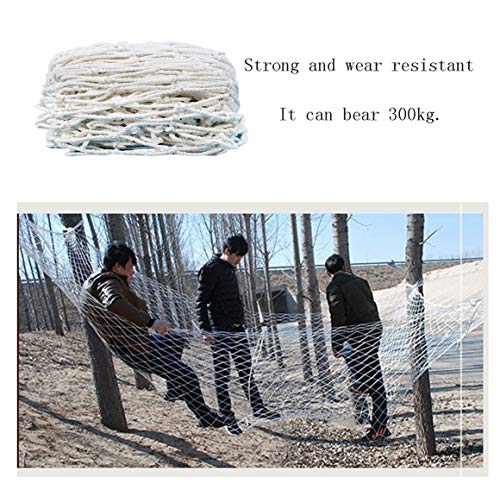 MAGFYLY Banister Guard net Outdoor Partition Protection Net, Cat Net for Balcony Anti-Fall Net Stairs Child Safety Net Construction Nylon Net, White (Size : 13m(310ft))
