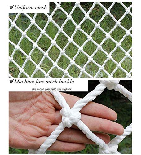 MAGFYLY Banister Guard net Outdoor Partition Protection Net, Cat Net for Balcony Anti-Fall Net Stairs Child Safety Net Construction Nylon Net, White (Size : 13m(310ft))