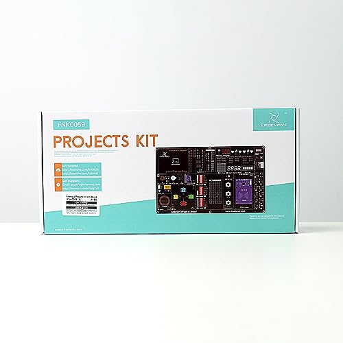 Freenove Projects Kit with Control Board V4 (Compatible with Arduino IDE), 238-Page Detailed Tutorials, 46 Projects, No Soldering, Simple Wiring