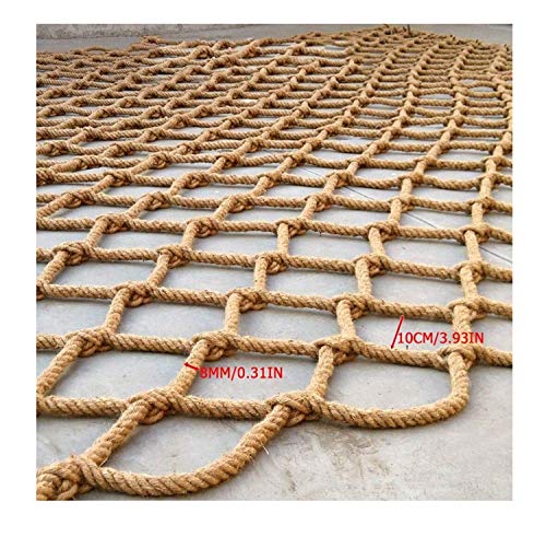 MAGFYLY Banister Guard net Hemp Rope Net, Children's Stairs Anti-Fall Safety Net, Restaurant Bar Partition Net, Photo Wall Decoration Net, Balcony Obstacle Scenic Fence Protection Net 1x9m