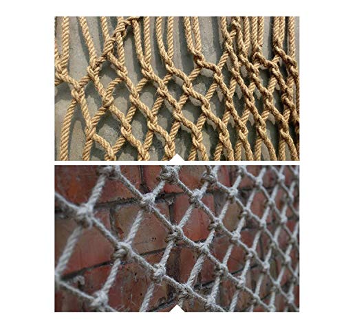 MAGFYLY Banister Guard net Hemp Rope Net, Children's Stairs Anti-Fall Safety Net, Restaurant Bar Partition Net, Photo Wall Decoration Net, Balcony Obstacle Scenic Fence Protection Net 1x9m