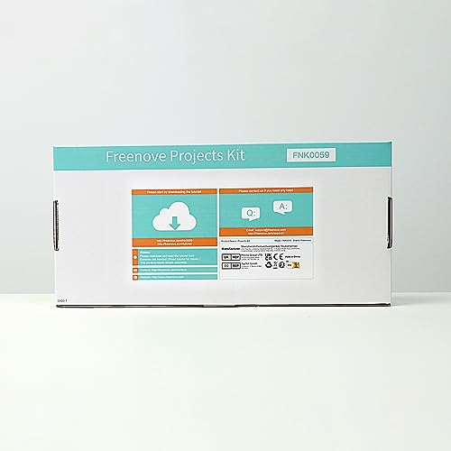 Freenove Projects Kit with Control Board V4 (Compatible with Arduino IDE), 238-Page Detailed Tutorials, 46 Projects, No Soldering, Simple Wiring