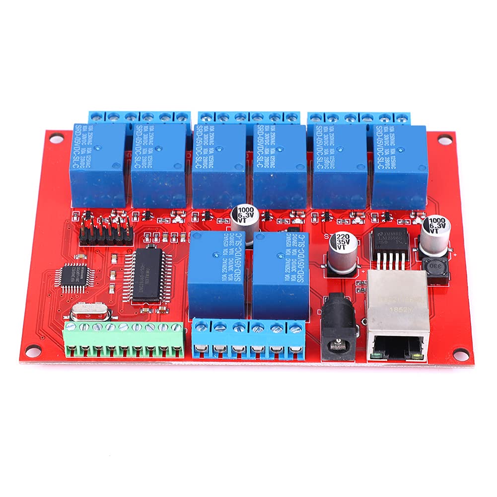 Kadimendium Ethernet Relay Board 8-Channel Network Switch TCP UDP Module Controller Circuit Board LAN Ethernet Electronic kit
