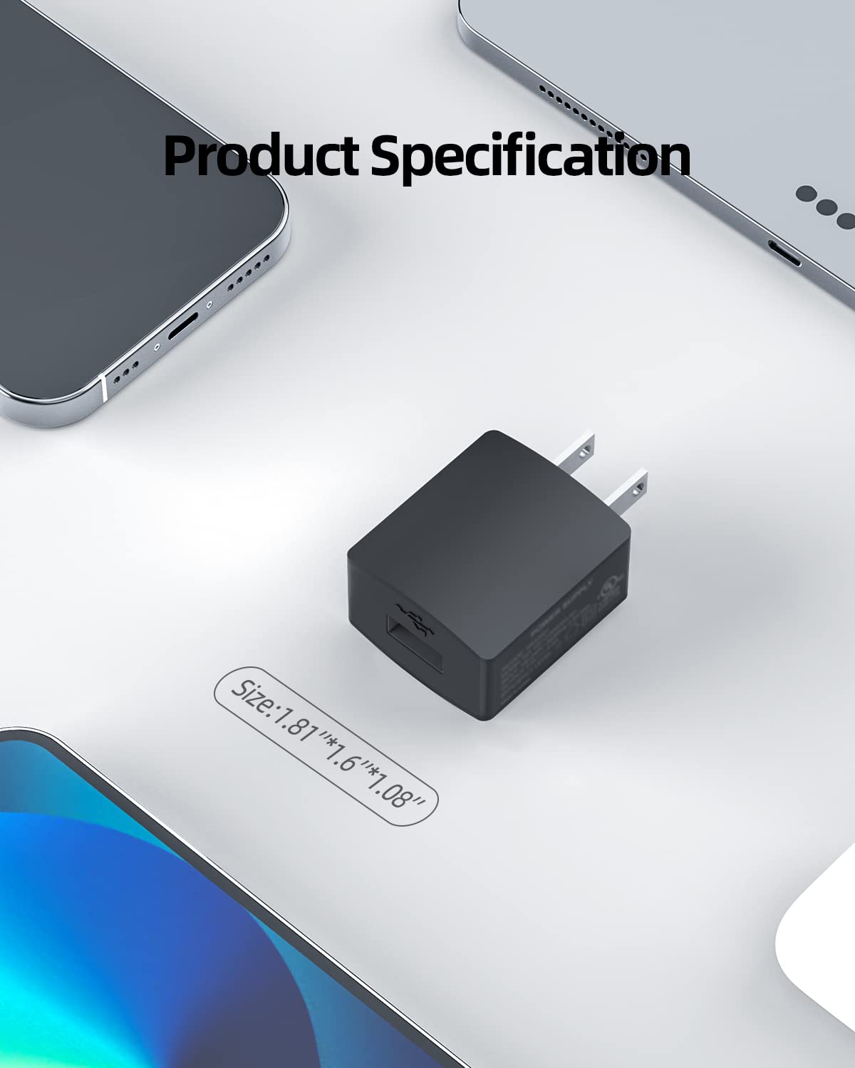 Micro-USB Wall-Charger Fit for Samsung-Galaxy-Tab A, E, S2, 3, 4, 7.0" 8.0" 9.6" 9.7" 10.1", SM-T580/350/280/113/377/560/713 Tablet with 5Ft Cable Power Cord