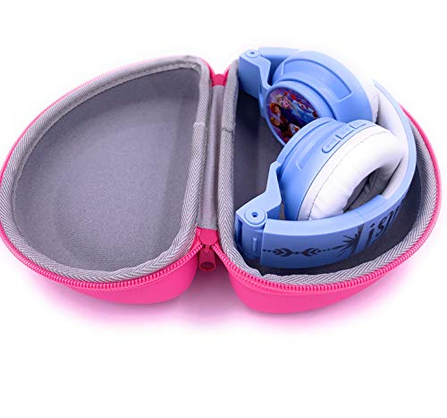 xcivi Carrying Case for eKids Wireless Bluetooth Portable Kids Headphones for School Home Travel- Case Only(Pink)