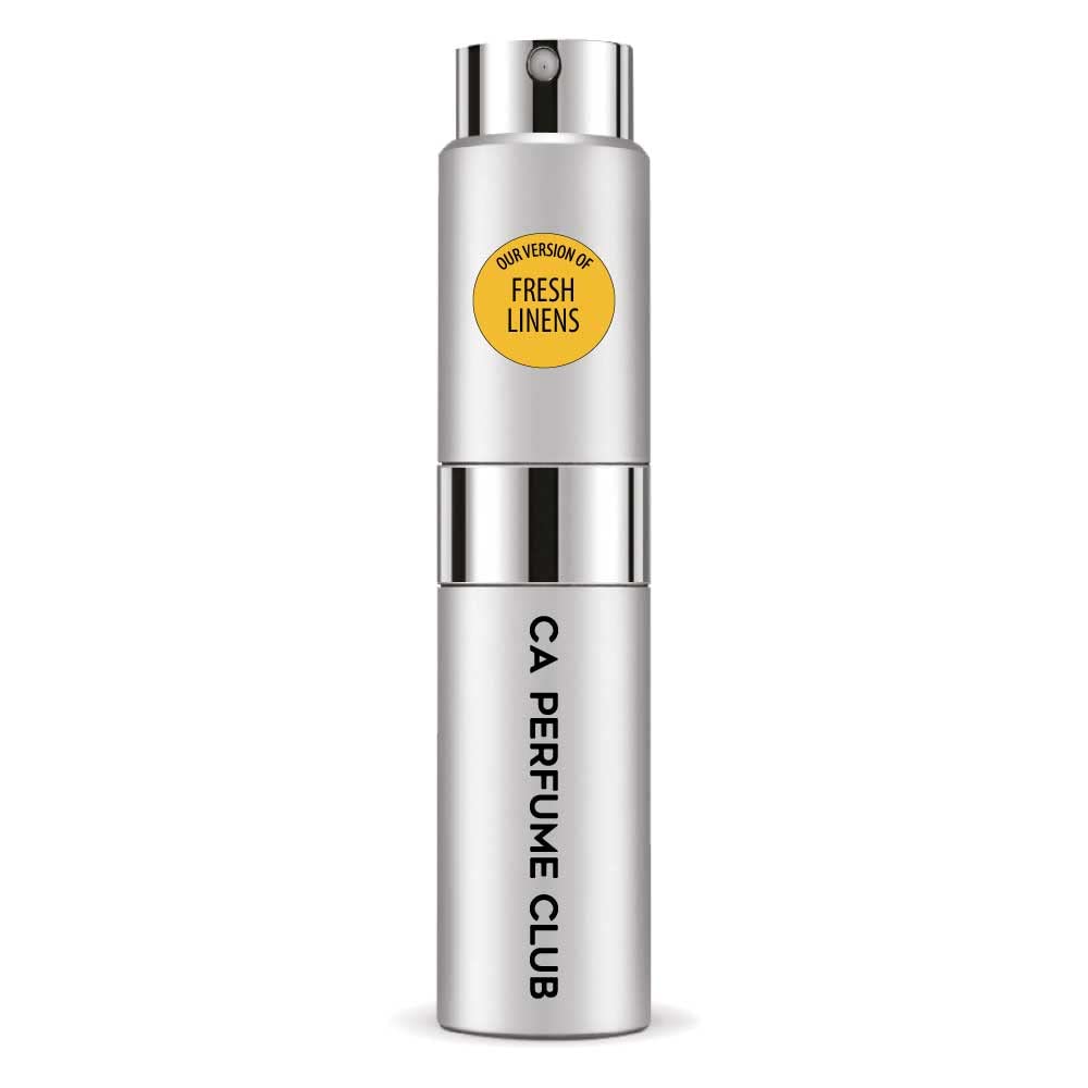 CA Perfume Impression of Emra Fresh Linens For Women & Men Fragrance Concentrated Long Lasting Eau de Parfum Spray Refillable Glass Atomizer Bottle 0.27 Fl Oz/8ml-X1