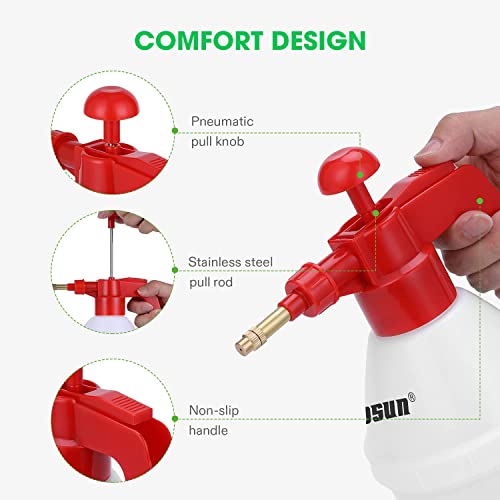 VIVOSUN Outdoor Tumbling Composter Dual Rotating Batch Compost Bin, 43 Gallon Orange Door and 0.2 Gallon Hand held Garden Sprayer Pump Pressure Water Sprayers