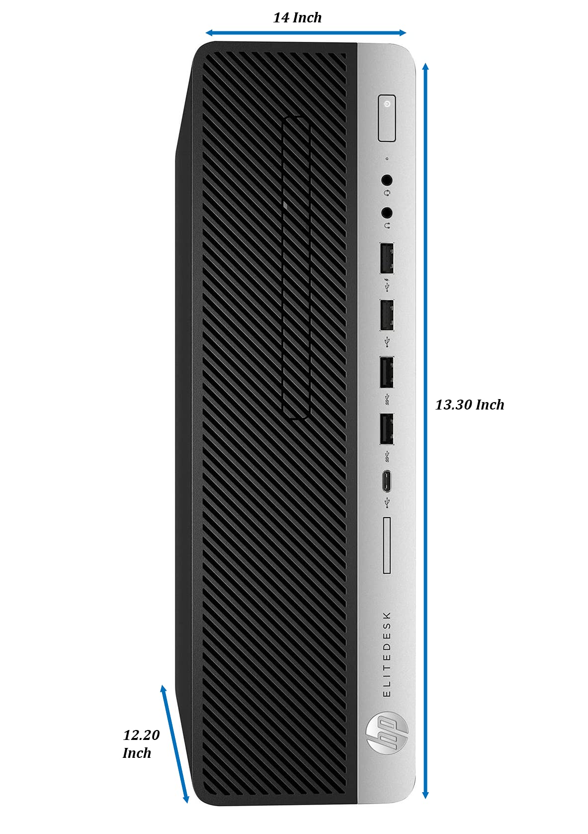 HP 800 G3 Small Form Computer Desktop PC, Intel Core i5-6500 3.20GHz Processor, 16GB Ram, 256GB NVMe SSD + 2TB HDD, New 24-inch Monitor, WiFi & Bluetooth, Wireless Keyboard Mouse, Windows 10 (Renewed)