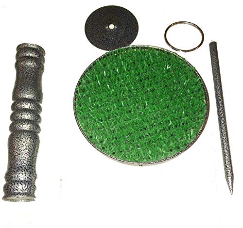Falconry Block Stainless Steel 8 inches Perch with Astroturf, Fully Portable