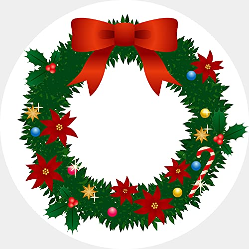 2 Inch 150 PCS Round Merry Christmas Stickers Xmas Present Labels Adhesive Decorative Envelope Seals Stickers for Cards Envelopes Boxes
