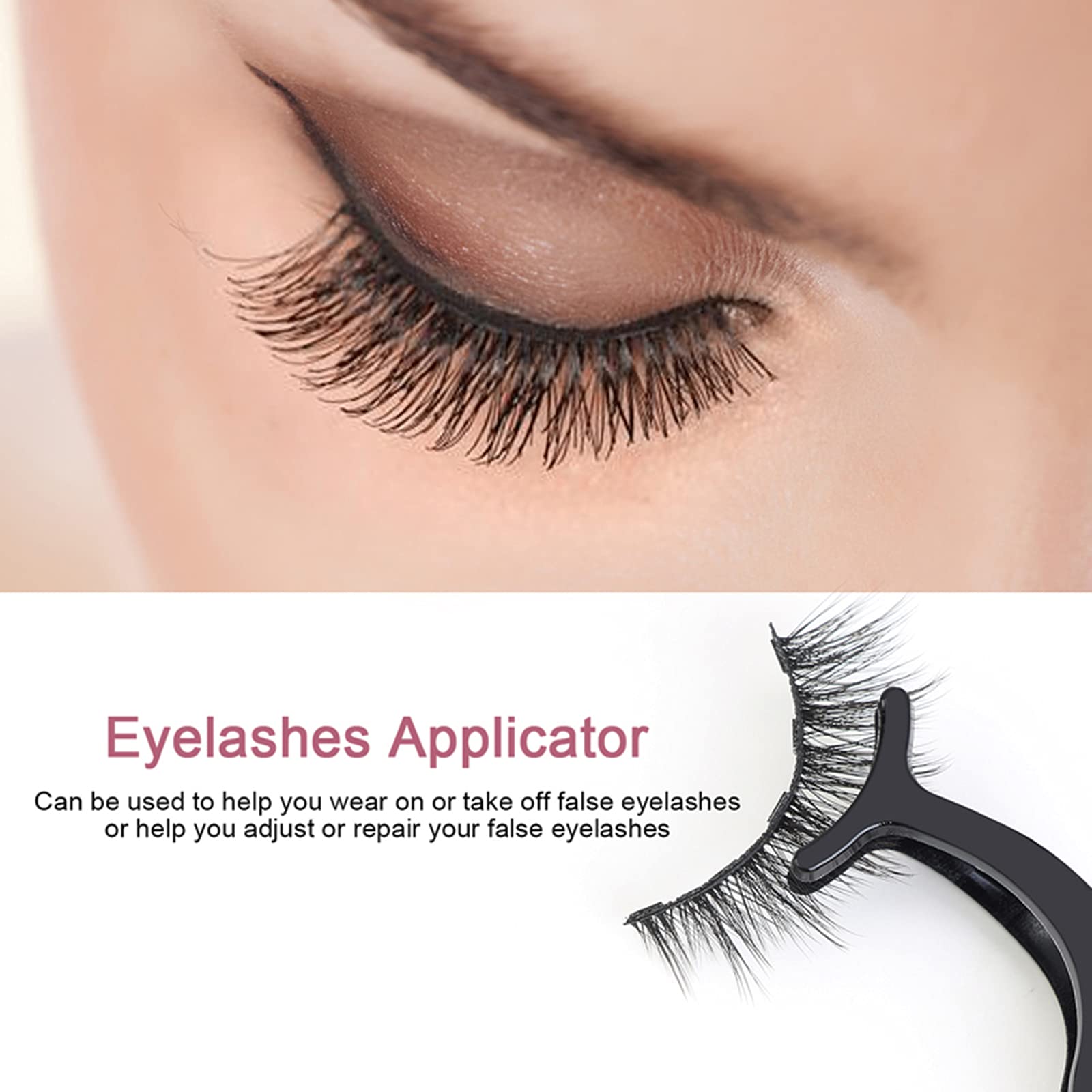 Magnetic Eyelashes Kit - Prgislew Mixed Magnetic Eyelashes and Eyeliner Kit with 10 Pairs 3D Reusable False Lashes Natural Look 2Pcs Strong Magnetic Eyeliner and 1Pcs Lash Tweezers