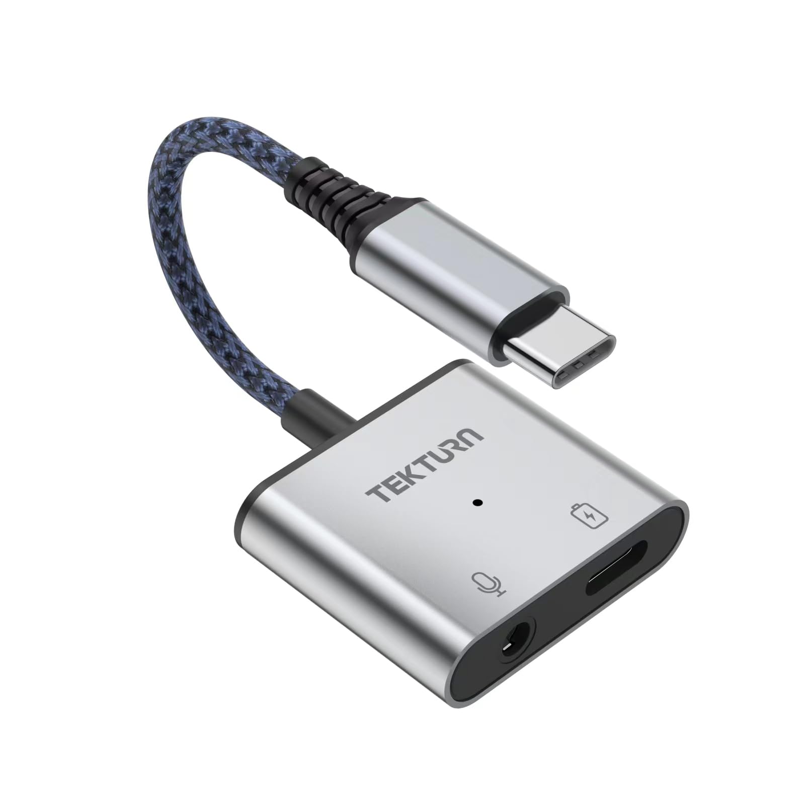 USB-C to 3.5 mm Headphone and Charger Adapter, 2 in 1 USB-C to Aux Audio Jack with PD 60W Fast Charging, Compatible with iPad Pro, iPad Air, Android Phones and Tablets by TEKTURN