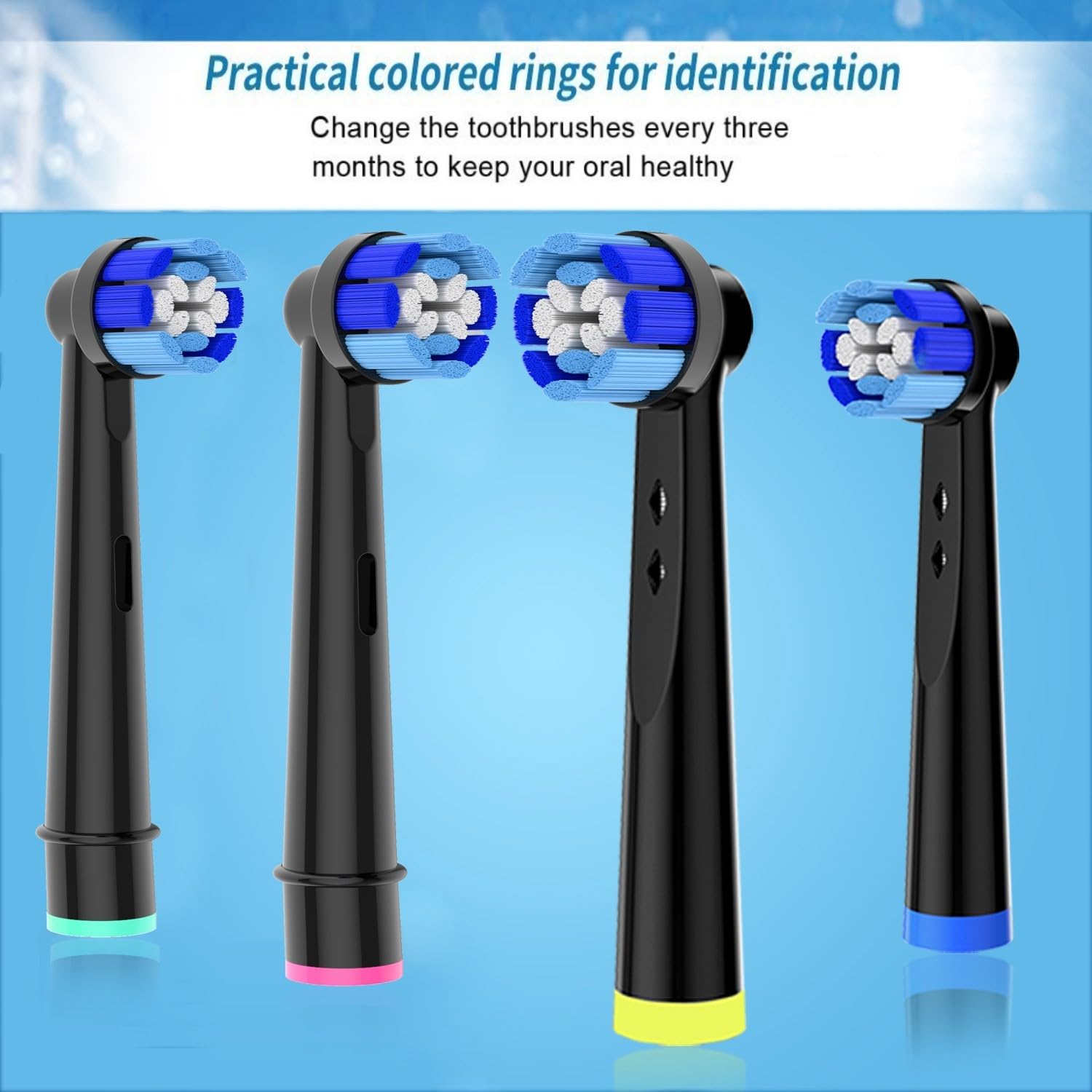 16pcs Bimily Toothbrush Replacement Heads Compatible with Oral B Electric Toothbrush,Replacement Toothbrush Heads for Precision Clean and More Model