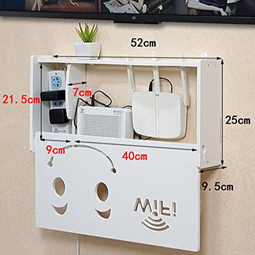 Network Cable Box WiFi Storage Box Box Multimedia Shielding Box Wall Home Wireless Network Router Wall-Mounted Floating Rack