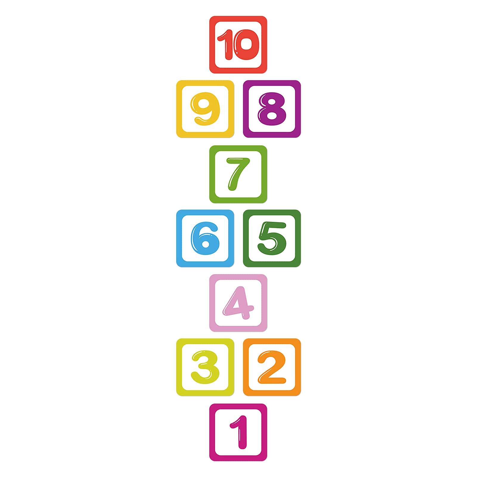 SH-RuiDu Stickers Number Footprint Stickers Hopscotch Floor Sticker for Kids Room Classroom Nursery Decor