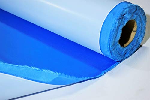 USA Fabric Store Process Blue Adhesive Poly Pro Twill Jersey Sportswear Apparel Applique Craft Fabric 50" Wide by The Yard