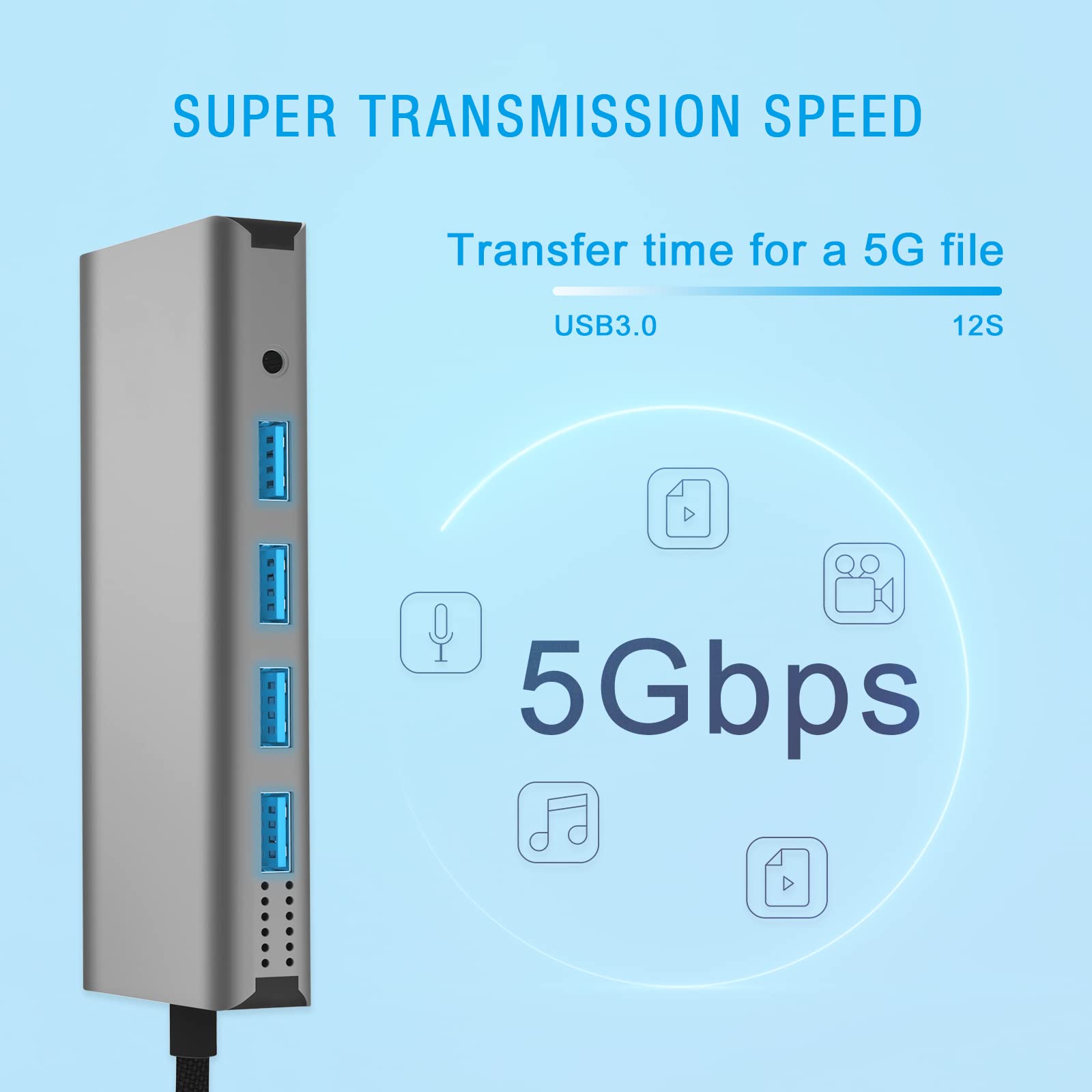 USB C Hub, 12-in-1 Multi-Port USB C Adapter with 1000M Ethernet, 4 USB 3.0 Ports Adapter, TF, SD, VGA, 3.5mm Audio, 100W PD Powered Compatible with MacBook, Pro,Air,Type C Adapter Laptop Silver…