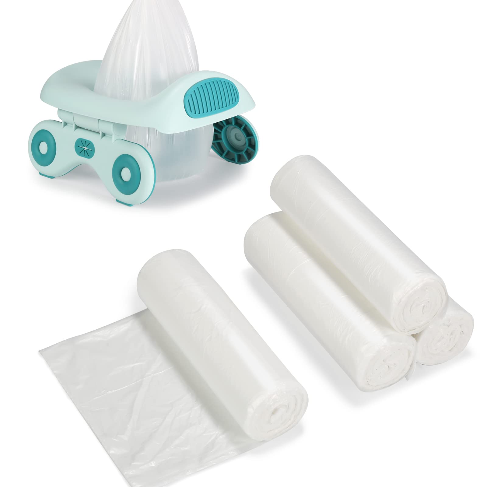 Potty Bags for Portable Toilet 80 Pack Universal Potty Chair Liners Potty Liners Disposable Trash Bags Cleaning Bags for Kids Toddlers Pets Outdoors…