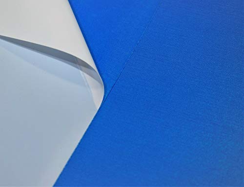 USA Fabric Store Process Blue Adhesive Poly Pro Twill Jersey Sportswear Apparel Applique Craft Fabric 50" Wide by The Yard