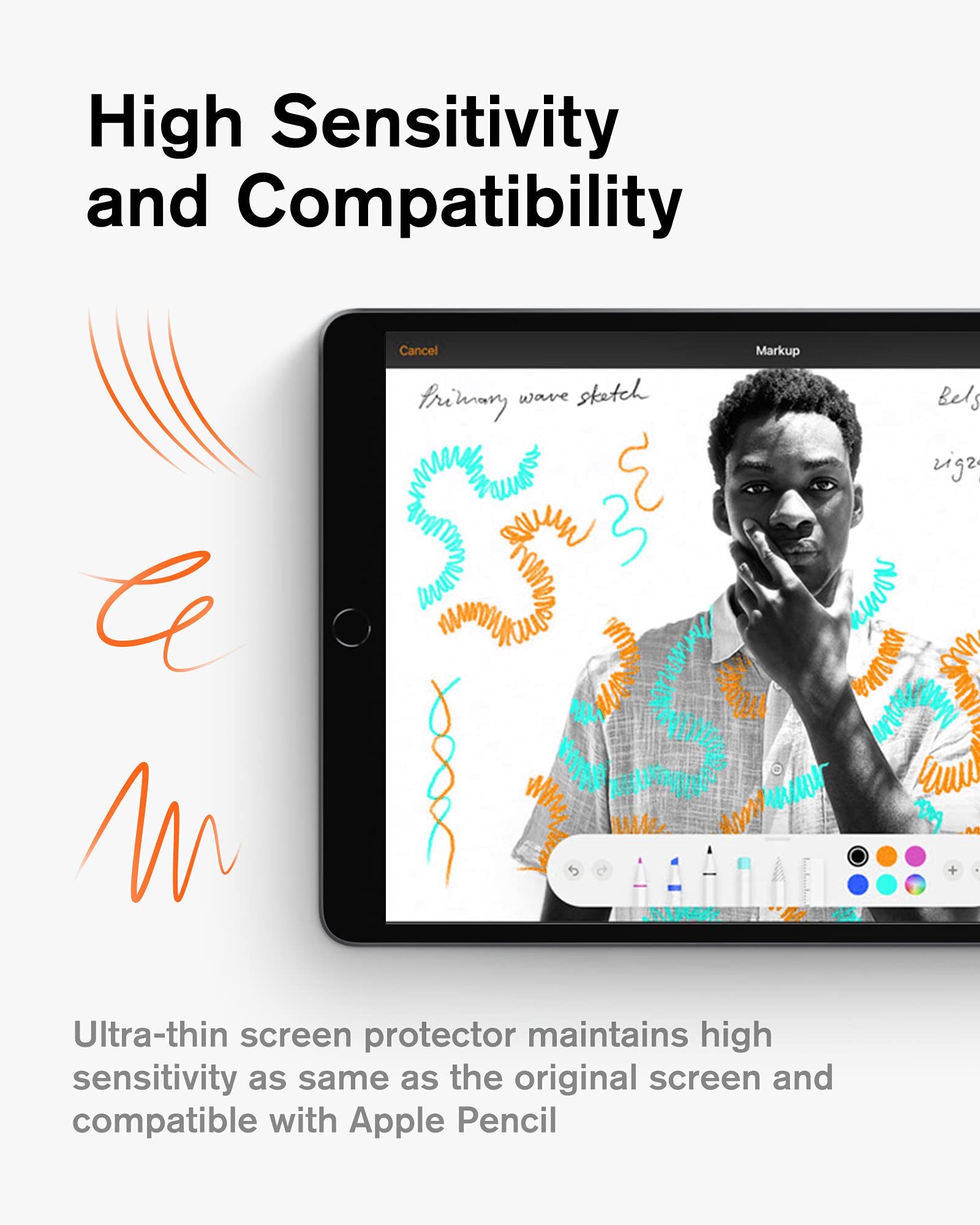 KCT 3 PACK Paperfeel Screen Protector Compatible with iPad 9th/8th/7th Generation (2021/2020/2019) 10.2 Inch, Clear View, Matte Film for Drawing Anti Slip/Scratch Resistant/Bubbles Free