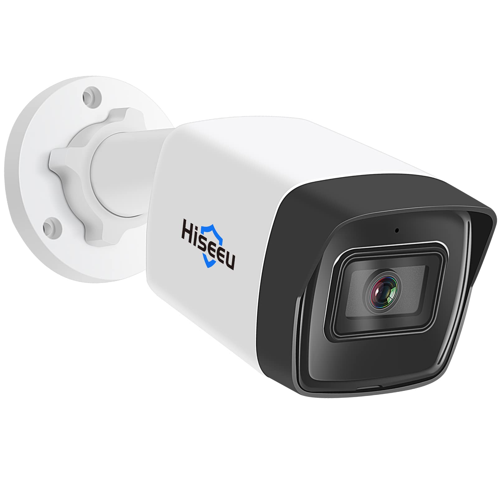 Hiseeu 4K PoE Security Camera, H.265+ 8MP IP Outdoor Camera w/ 1-Way Audio, IP67 Waterproof Exterior Security Camera with SD Slot,100ft Night Vision, Free APP Remote Access, Hikvision DS-2CD2085G1-I