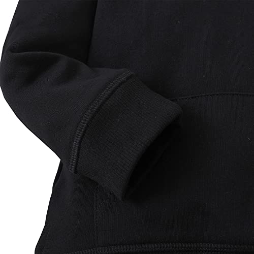 SOBOWO Black Toddler Hoodie Baby Boys Girls Solid Dinosaur Long Sleeve Pullover Sweatshirt Tops with Pocket Tracksuit Outfits (Black, 3-4T)