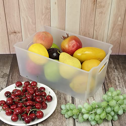Jandson Kitchen Pantry Storage Bin, 6 Packs, Stackable Freezer Food Storage Box