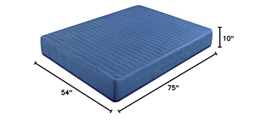 PrimaSleep 10 Inch New Glass Fiber Free Foam Mattress,Comfort Body Support (Full) (PR10FMF1F)