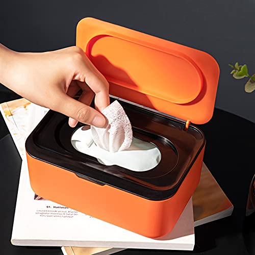 Baby Wipes Dispenser Desktop Tissue Box Holder Diaper Wipes Dispenser Wipes Holder with Lid Modern Dustproof Wet Wipes Dispenser Holder for Home Office Bathroom